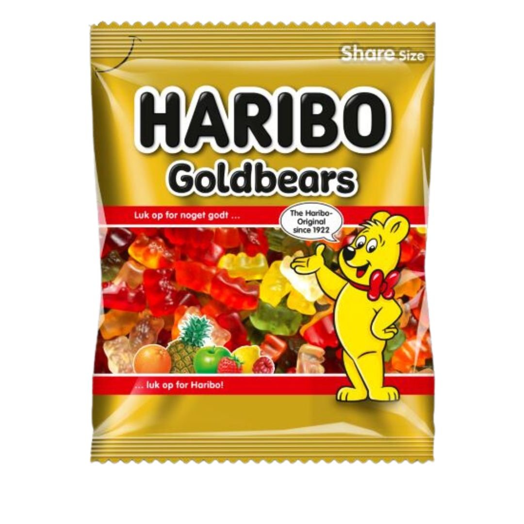 Haribo Goldbears 120 g 18 stk. - Haribo poser 120 g - Slikboden ApS