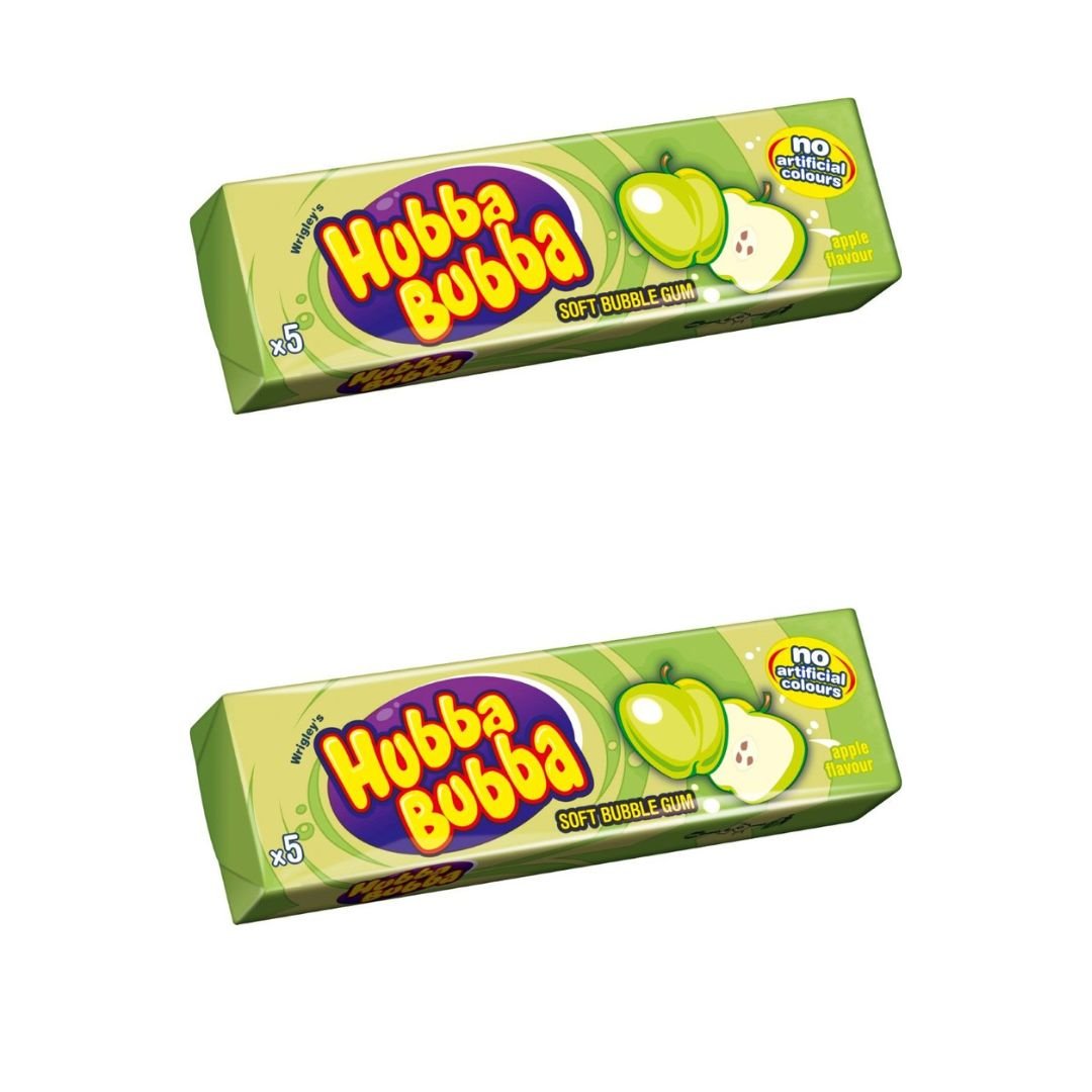 Hubba Bubba Apple Gum 5 stk. 20 pk. - BØRNESLIK - Slikboden ApS