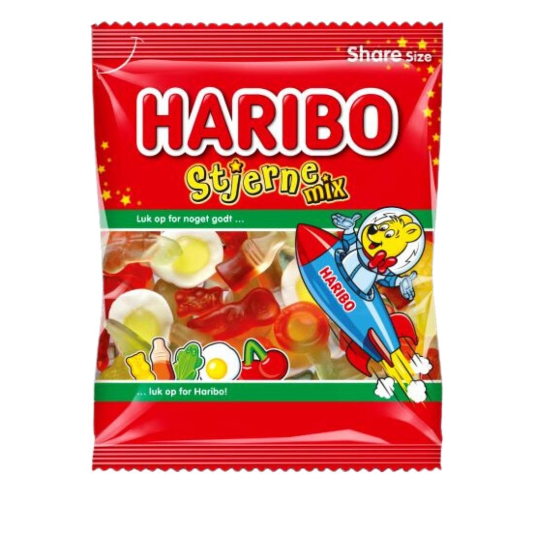 Haribo stjerne mix 120 g 42 stk. - Haribo poser 120 g - Slikboden ApS