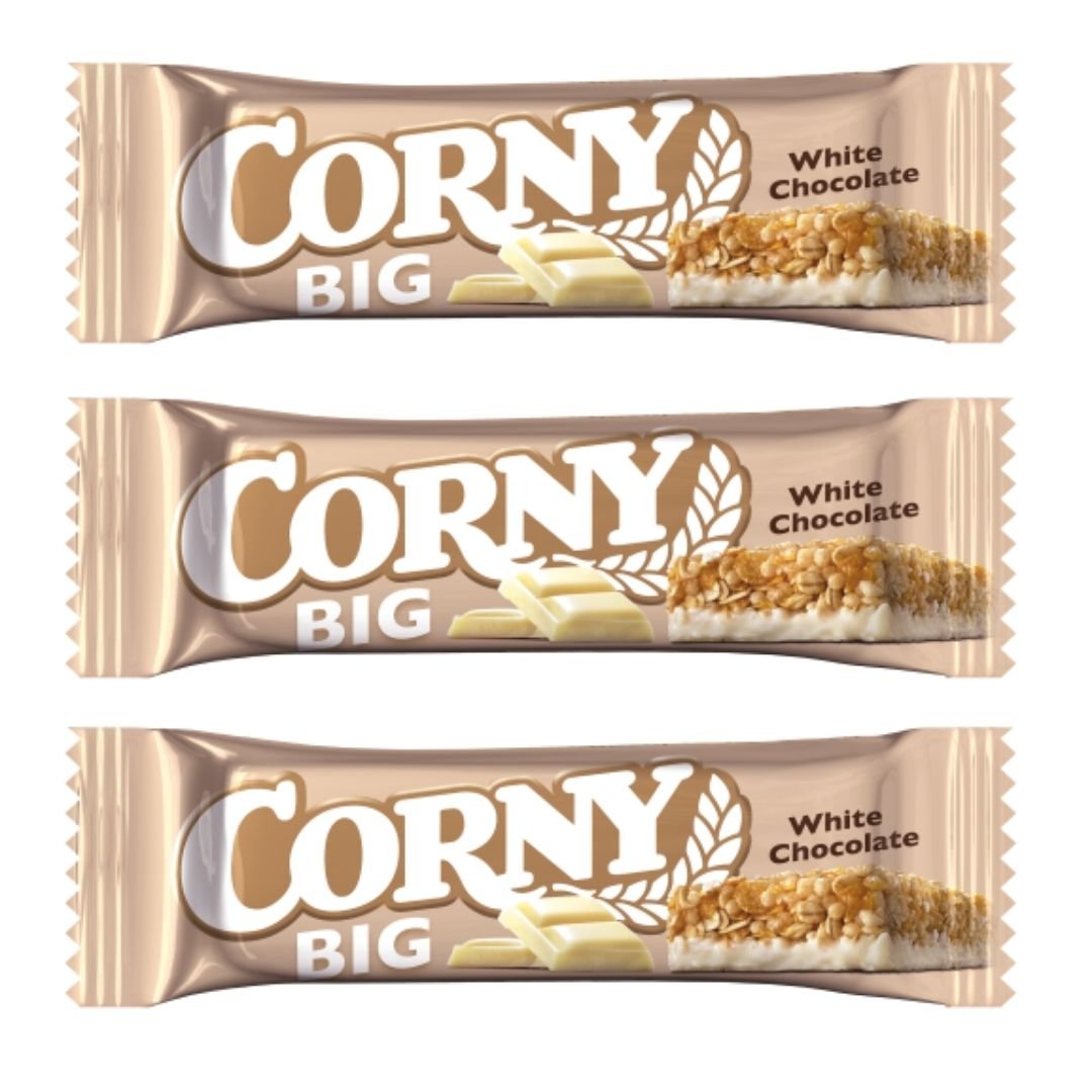 Corny Big White Chocolate 24 x 40 g - Muslibar - Slikboden ApS