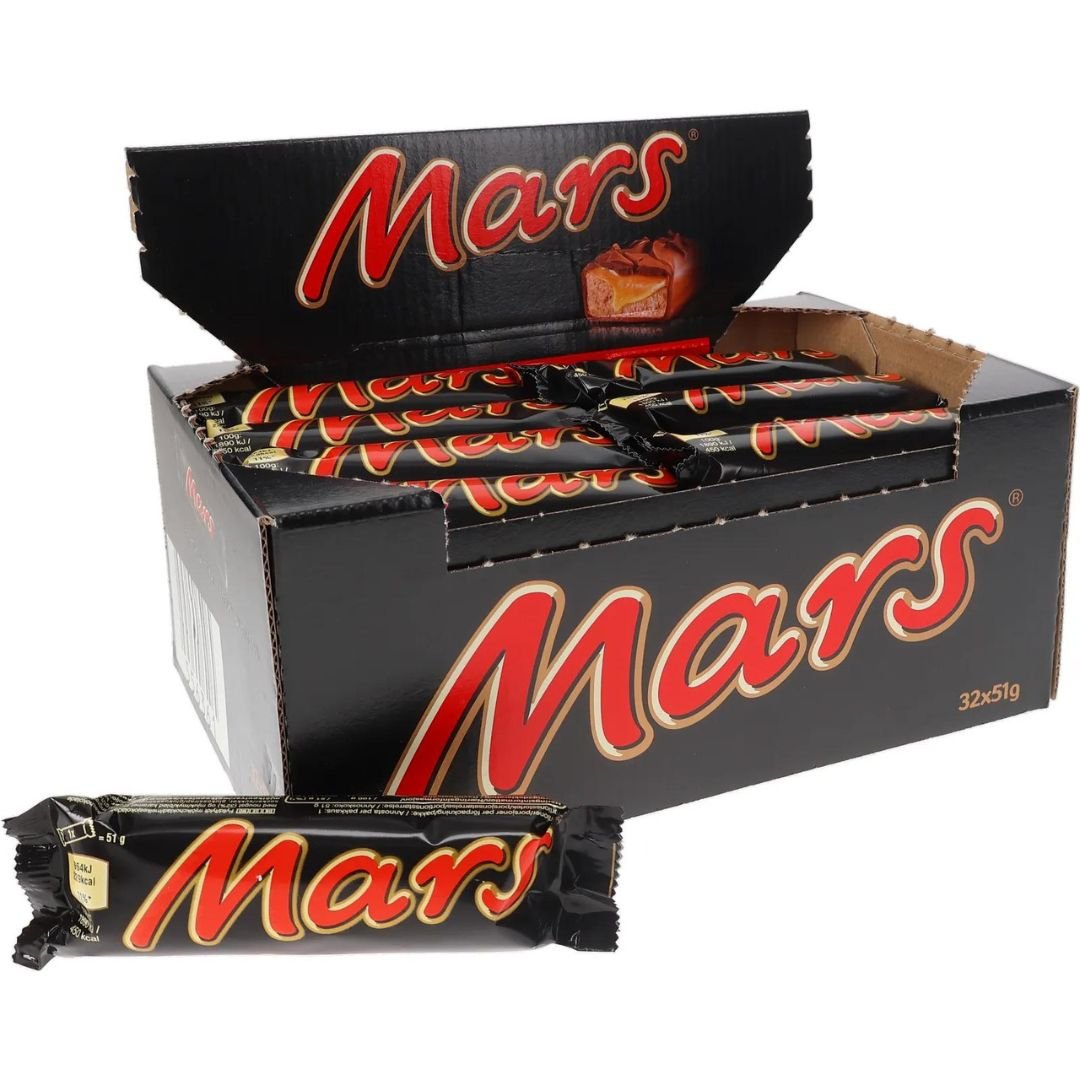 Mars • 32 stk. 50 g » Køb online til privat & erhverv